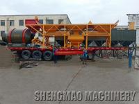 China Mobile Concrete Batching Plant 100m³/H with Horizontal Cement Silo - No Foundation Required for Easy Relocation for sale
