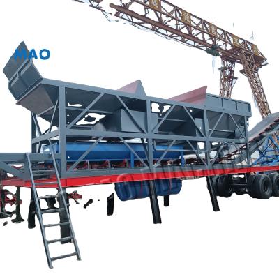 China Custom Mobile Dry Mix Plant with 7m³ Aggregate Batching & 5000L Water Tank for Concrete Production for sale