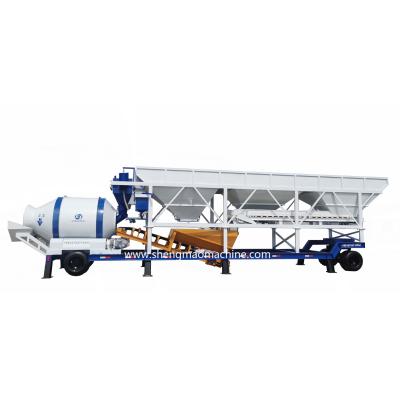 China RMC Mobile Concrete Batching Plant 20-120m³/h Capacity No Foundation Required Portable Mixing Equipment for sale