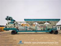 China Trailer Mixer Mobile Concrete Batching Plant Mix Mini Small Portable Machine for sale