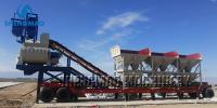 China Mobile Concrete Batch Plant with Twin Shaft Mixer - 25m³ to 75m³ Capacity Options for sale