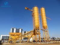 China Mobile Concrete Batching Plant 20-120m3/h Twin Shaft Mixer Belt Conveyor for sale