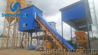 China HZS60 Stationary Concrete Batching Plant with Cooling System - 60 m³/h Production Capacity for sale