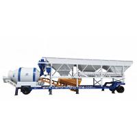 China Portable Concrete Batching Plant 20-100m³/h Capacity with Mobile Chassis and Horizontal Cement Silo for sale