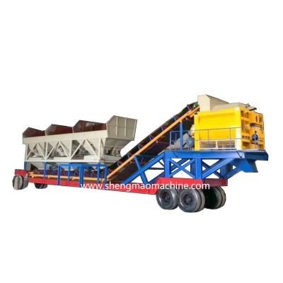 China Mobile Concrete Batching Plant 20-120 m³/h Capacity with Drum & Twin-Shaft Mixer Options for Construction Sites for sale