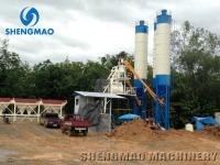 China HZS Skip Hoist Concrete Batching Plant 25-75 m³/h with Automatic Panel Control System for sale