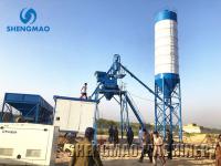 China HZS25 Mini Stationary Concrete Batching Plant 25m3/h Portable Cement Mixing Equipment for sale