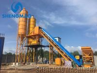 China HZS Belt Type Stationary Concrete Batching Plant with Computer Control System - 60 to 240 m³/h Production Capacity for sale