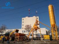 China HZS25 Hopper Bucket Stationary Concrete Batching Plant - 25m³/h Capacity, 65kW Electric Power for sale