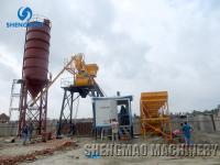 China HZS25 Hopper Bucket Stationary Concrete Batching Plant - 25m³/h Capacity, 65kW Electric Power for sale