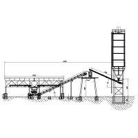China HZG60 Dry Mix Concrete Batching Plant with 60 m³/h Capacity and 56 kW Power for Construction Projects for sale
