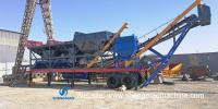 China Mobile Dry Mix Concrete Batching Plant 40-120 m³/h Capacity with 3.8-4.1m Discharge Height for Portable Construction for sale
