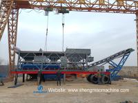 China Mobile Dry Mix Concrete Batching Plant 40-120 m³/h Capacity with 3.8-4.1m Discharge Height for Portable Construction for sale