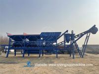 China Mobile Dry Mix Concrete Batching Plant 60m³/H Capacity Electric Powered with Remote Control for sale