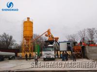China Mini Batching Mixing Plant Concrete Production Line With PLC Component for sale