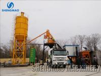 China Mini Batching Mixing Plant Concrete Production Line With PLC Component for sale