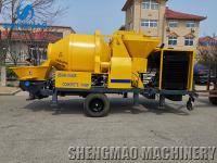China JBS40R Concrete Mixer Pump with 40 m³/h Output and 82 kW Diesel Engine for Construction Projects for sale