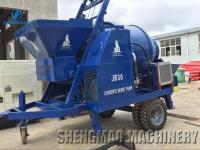China JBS30 Electric Concrete Mixer Pump - 30 m³/h Capacity, 10 MPa Pressure, Portable Trailer Design for Construction for sale