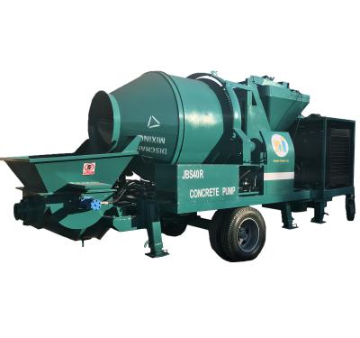 China JBS40-10-82R Hydraulic Diesel Concrete Pump Mixer Drum - 40 m³/h Output, 82 kW Power for Construction for sale