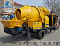 China JBS40-10-82R Mini Concrete Mixer Pump with 82KW Diesel Engine, 40m³/h Output Capacity for sale