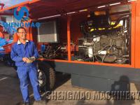 China HBTS80R Diesel Concrete Pump with 84 m³/h Capacity and 129 kW Weichai Engine - Mobile Trailer Mounted Design for sale