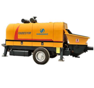China Mobile Concrete Mixing Pump Trailer 30-90m³/h Capacity Diesel Engine 200m Height Delivery for sale