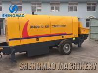 China Mobile Concrete Mixing Pump Trailer 30-90m³/h Capacity Diesel Engine 200m Height Delivery for sale