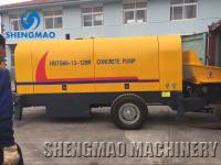 China Mobile Concrete Mixing Pump Trailer 30-90m³/h Capacity Diesel Engine 200m Height Delivery for sale
