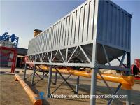 China SHENGMAO 50T Horizontal Cement Silo - Carbon Steel Construction with Vibrating Motor for Dry Powder Storage for sale