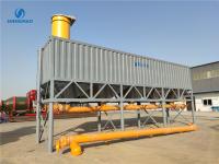 China 50T Horizontal Cement Silo with Electric Motor and Screw Conveyor for Dry Powder Storage for sale