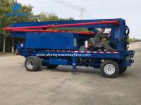 China 14m Mobile Concrete Placing Boom with 60 m³/h Capacity - Compact Trailer-Mounted Sprayer Pump for sale