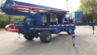 China 14m Mobile Concrete Placing Boom with 60 m³/h Capacity - Compact Trailer-Mounted Sprayer Pump for sale