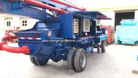 China 14m Mobile Concrete Placing Boom with 60 m³/h Capacity - Compact Trailer-Mounted Sprayer Pump for sale