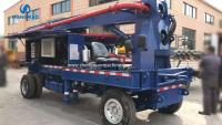 China 14m Mobile Concrete Placing Boom with 60 m³/h Capacity - Compact Trailer-Mounted Sprayer Pump for sale