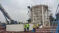 China Vertical Cement Storage Silo 30T-3000T Capacity with Level Indicator and Screw Conveyor for Industrial Powder Materials for sale