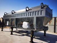 China Portable Horizontal Cement Silo 20T-2000T Capacity with Top & Bottom Screw Conveyors - No Foundation Required for sale