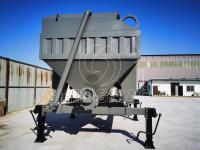 China Portable Horizontal Cement Silo 20T-2000T Capacity with Top & Bottom Screw Conveyors - No Foundation Required for sale