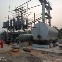 China 15.5kw Pyrolysis and Distillation System for Recycling Old Tyre Tire Plastic Oil Sludge for sale