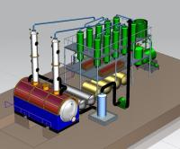 China 30TPD Waste Engine Oil Refining to Diesel Distillation Equipment in 150 Square Meters for sale