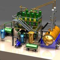 China Continuous Type Recycling Waste Tyre Oil to Diesel Refinery Distillation System 30 kg for sale
