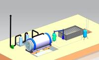 China 8-10Tons Daily Capacity Waste Tire Pyrolysis Machine 2200*6600mm for sale