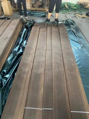 China 0.45mm Fumed White Oak Veneer Grade B for Fancy Plywood Width 10cm+ for sale