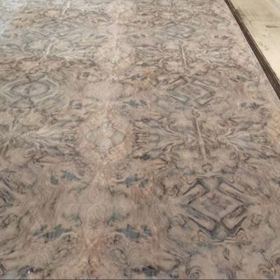 China American Walnut Burl Veneer Sheet 0.2mm Kraft Paper Backed 2440x1220mm for sale