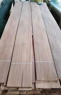 China AA Grade Sapele Wood Veneer 1mm Flat Cut Panel for Furniture and Doors for sale