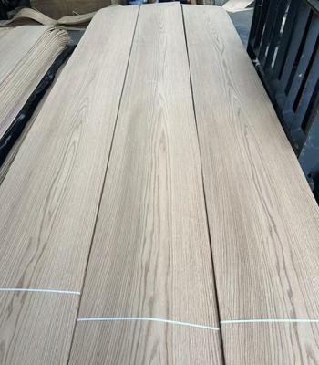 China Crown  cut Red Oak Veneer panel 0.5mm Wood Veneer AA Grade Stainable for sale