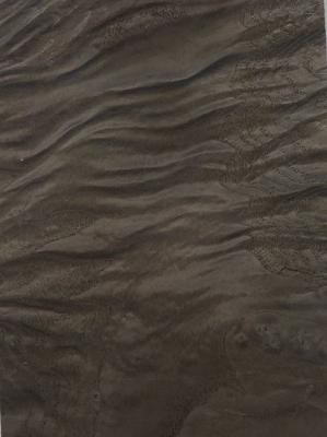 China Dyed Ash Burl Wood Veneer 120cm Length Plain Sliced Grade A 0.45mm Thickness Chocolate Color for sale