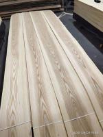 China Crown Cut Olive Brown Ash Wood Veneer 0.45mm Thick Panel Grade A for Furniture for sale