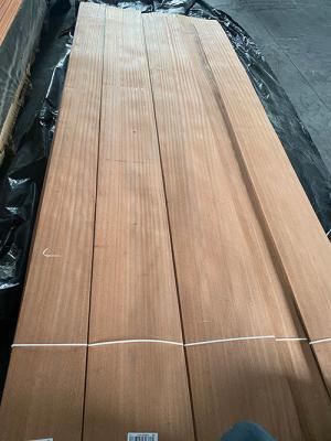 China 0.45mm Sapele Wood Veneer Flat Cut C Grade for Furniture Panel 120cm for sale