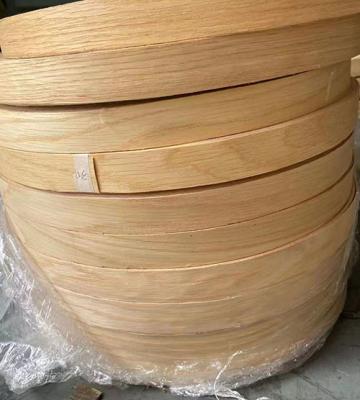 China Finger Jointed White Oak Veneer Edge Banding 30mm x 0.45mm 200m Roll for Doors for sale