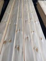 China Knotty Pine Wood Veneer 0.7mm Plain Sliced MDF Panel Grade A for Furniture and Door for sale